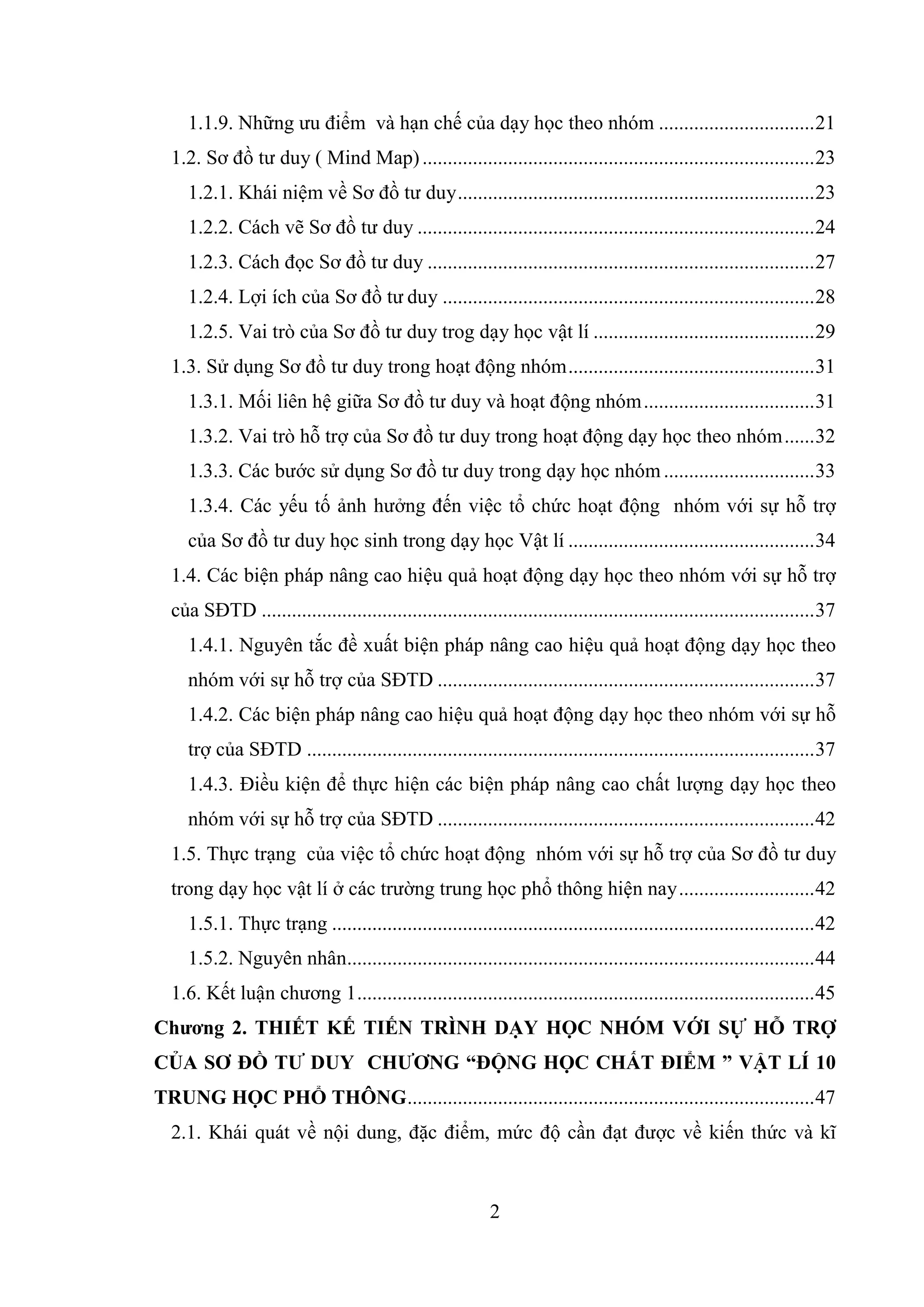 Luận văn: Tổ chức hoạt động nhóm với sự hỗ trợ của Sơ đồ tư duy | PDF