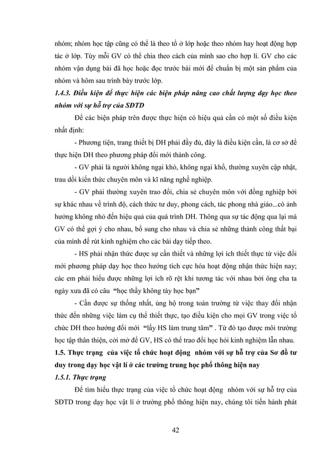 Luận văn: Tổ chức hoạt động nhóm với sự hỗ trợ của Sơ đồ tư duy | PDF