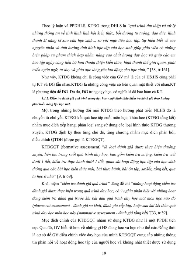 Luận văn: Kiểm tra đánh giá theo hướng phát triển năng lực của học sinh trong dạy học lịch chủ ...