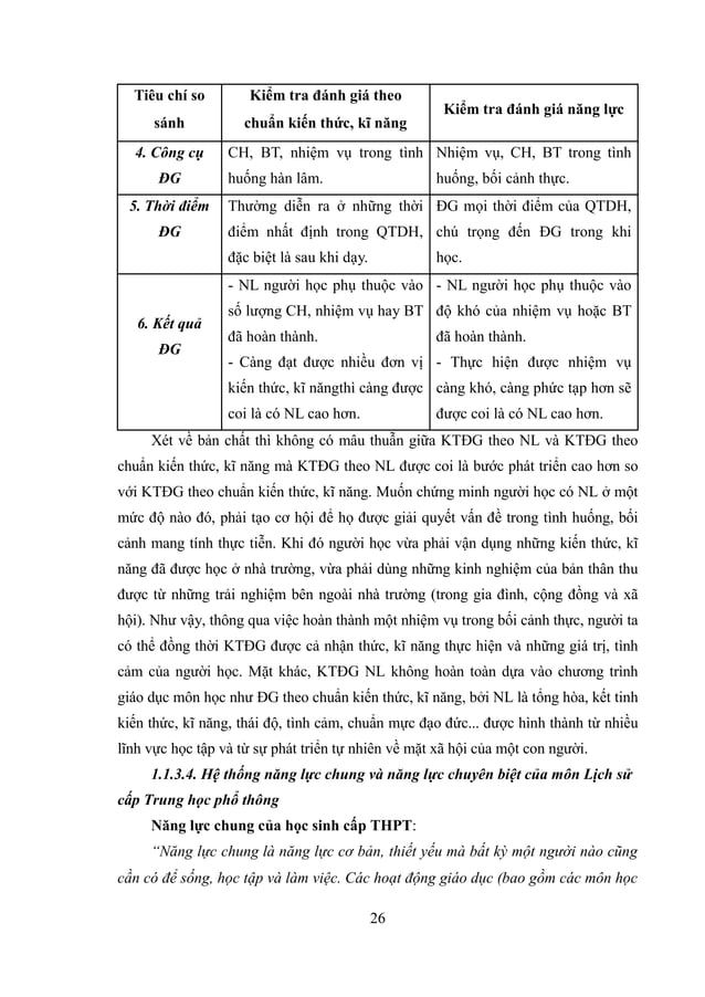 Luận văn: Kiểm tra đánh giá theo hướng phát triển năng lực của học sinh trong dạy học lịch chủ ...