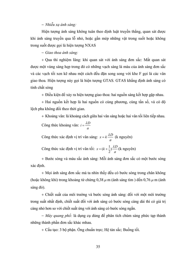 Luận văn: Tích cực hoá hoạt động nhận thức của học sinh trong dạy học chương Sóng ánh sáng Vật ...