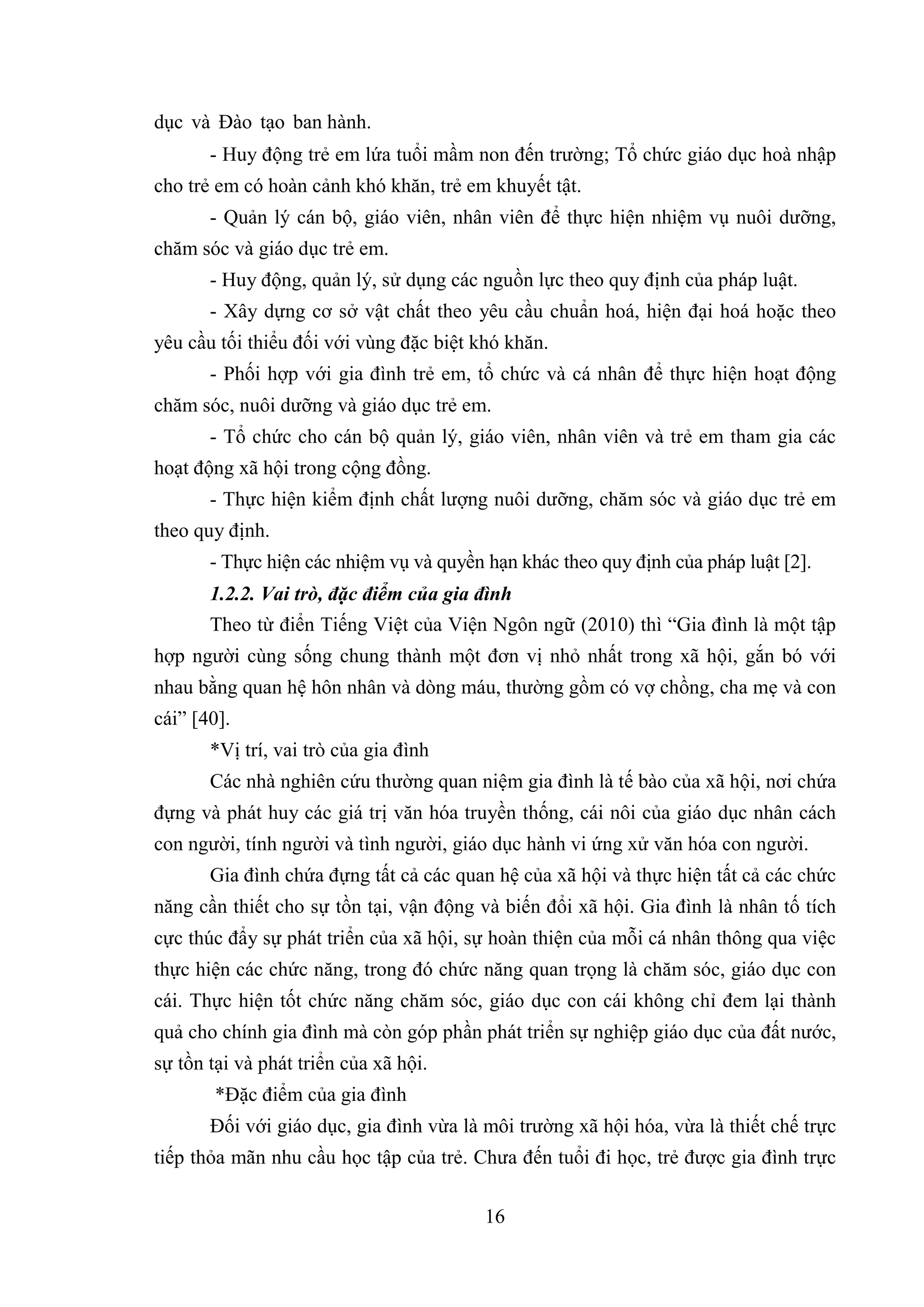 Luận văn: Quản lý sự phối hợp giữa nhà trường và gia đình trong công tác chăm sóc, giáo dục trẻ ...