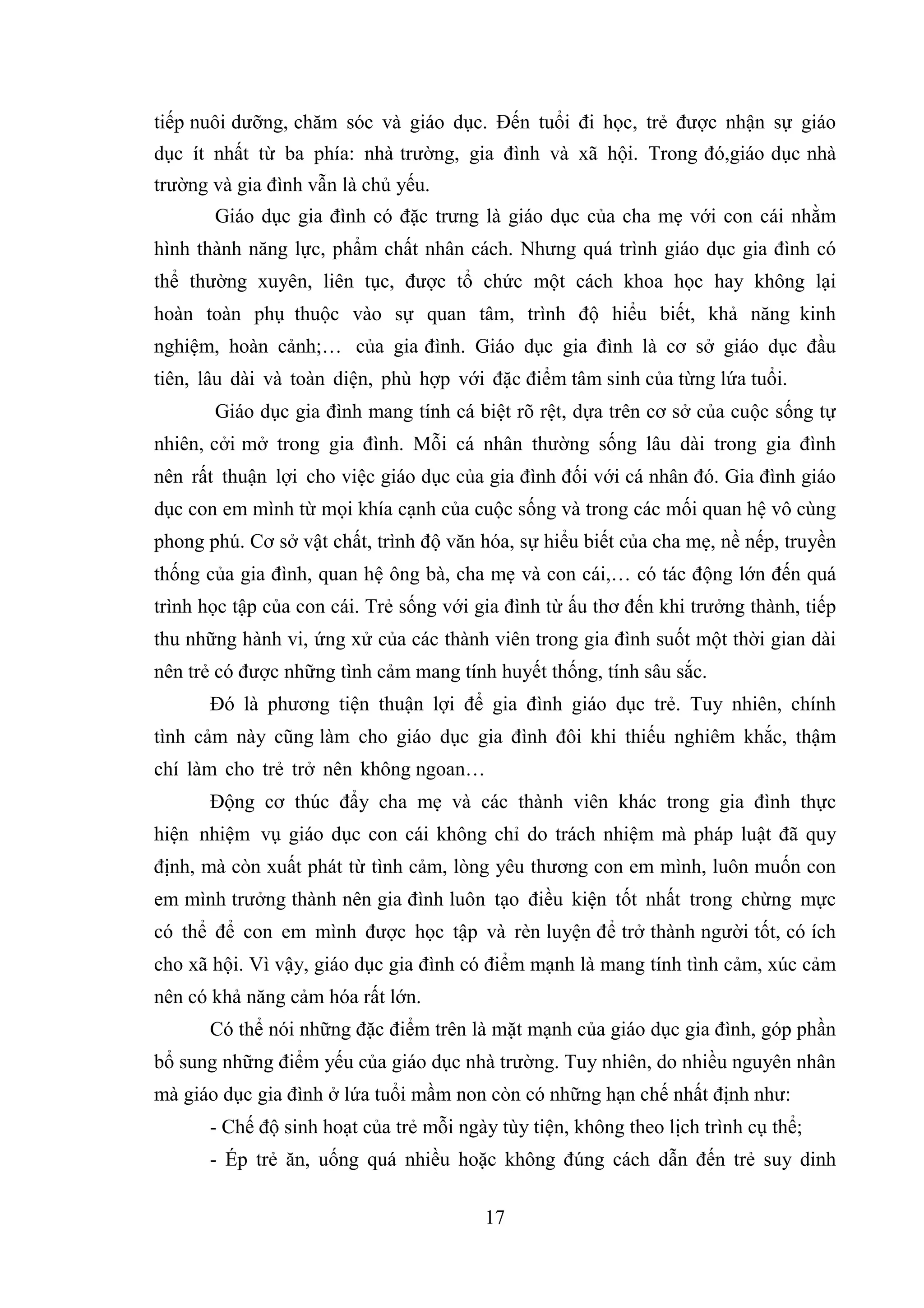 Luận văn: Quản lý sự phối hợp giữa nhà trường và gia đình trong công tác chăm sóc, giáo dục trẻ ...
