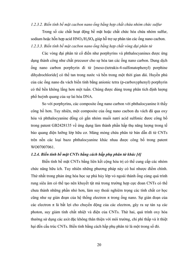 Luận văn: Nghiên cứu biến tính vật liệu cacbon nano ống bằng TiO2 và ứng dụng tách lưu huỳnh ...