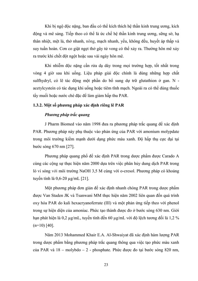 Luận văn: Xác định đồng thời paracetamol và cafein trong dược phẩm bằng phương pháp quang phổ ...