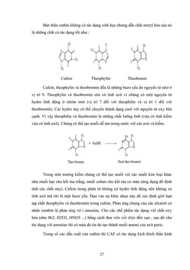 Luận văn: Xác định đồng thời paracetamol và cafein trong dược phẩm bằng phương pháp quang phổ ...
