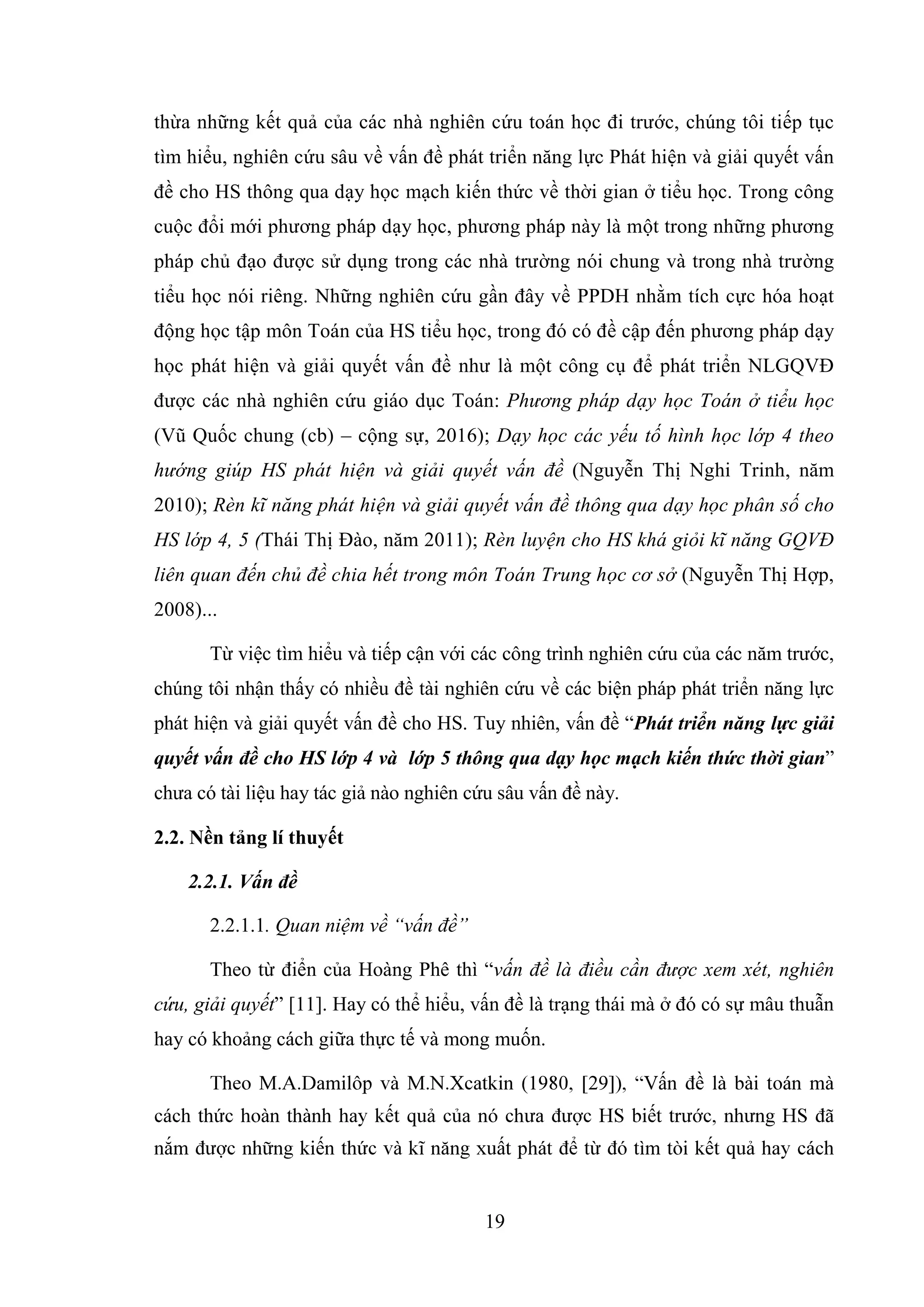 Luận văn: Phát triển năng lực giải quyết vấn đề cho học sinh lớp 4 và 5 | PDF