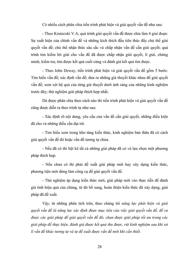 Luận văn: Phát triển năng lực giải quyết vấn đề cho học sinh lớp 4 và 5 | PDF