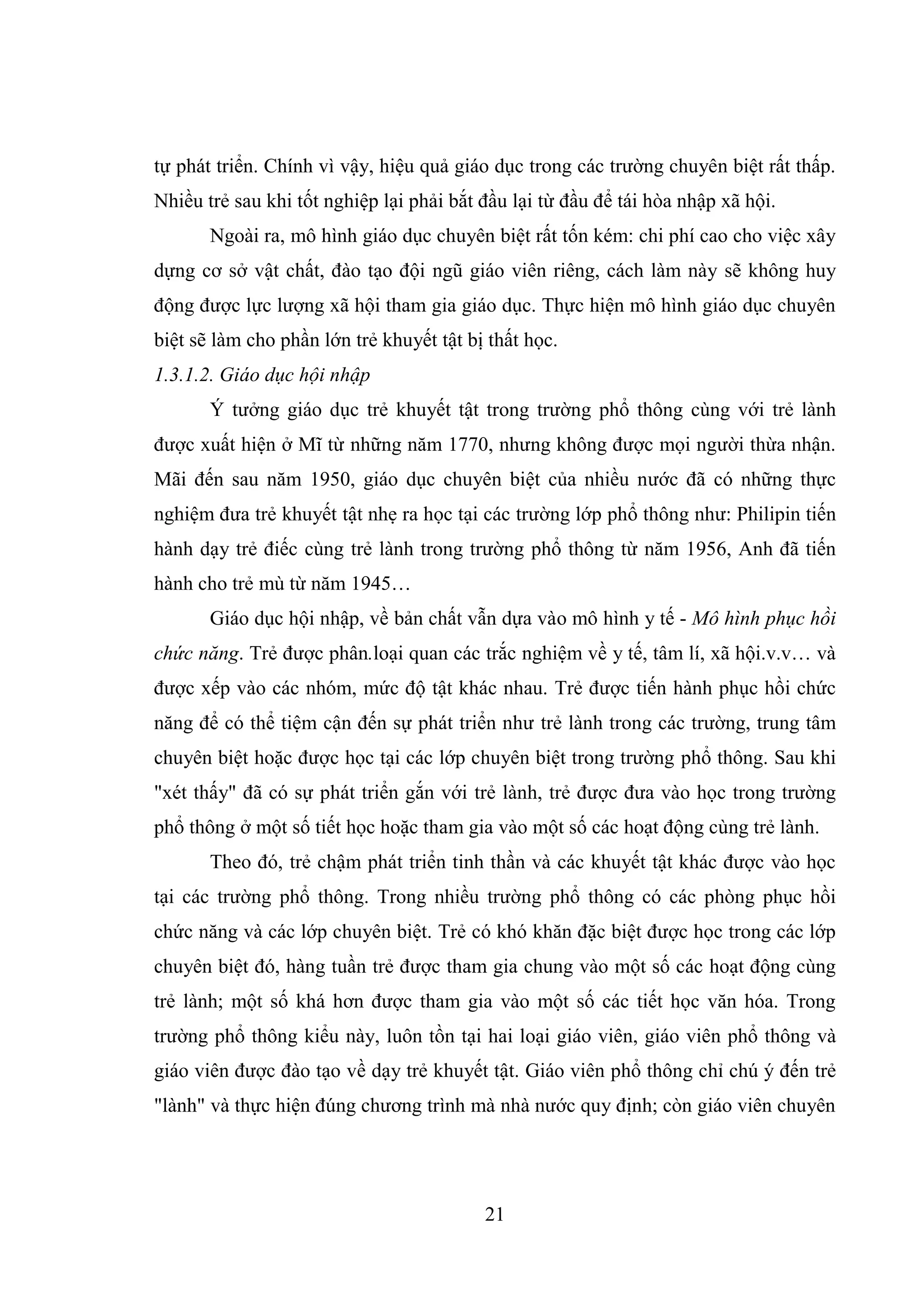 Luận văn: Quản lý công tác giáo dục hòa nhập trẻ khuyết tật bậc mầm non | PDF