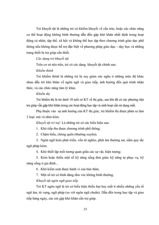 Luận văn: Quản lý công tác giáo dục hòa nhập trẻ khuyết tật bậc mầm non | PDF