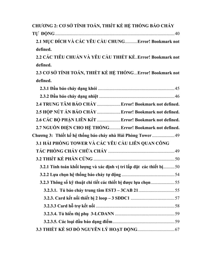 Luận văn: Thiết kế hệ thống báo cháy cho toà nhà Tower, HOT | PDF