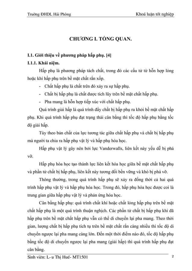 Đề tài: Khả năng xử lý Cr6+ trong nước bằng vật liệu hấp phụ, HOT | PDF