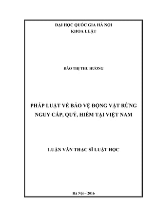 Luan van phap luat ve bao ve rung nguy cap quy hiem, HOT | PDF