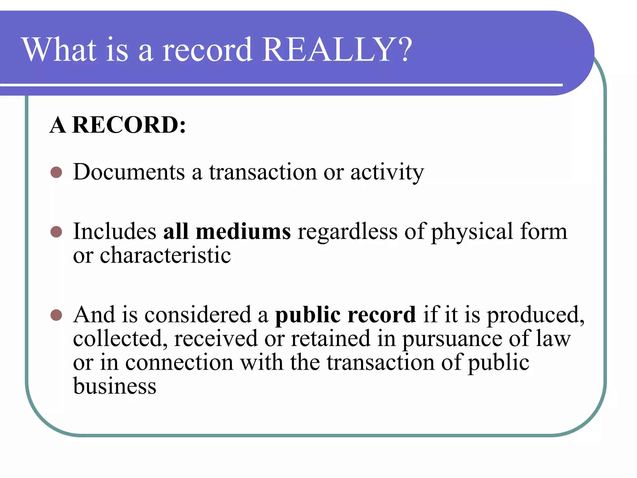 Basic Records Management | PPT