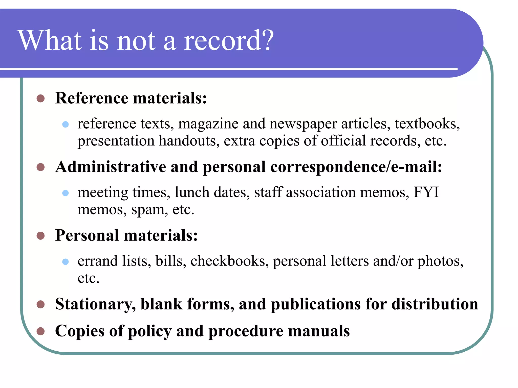 Basic Records Management | PPT