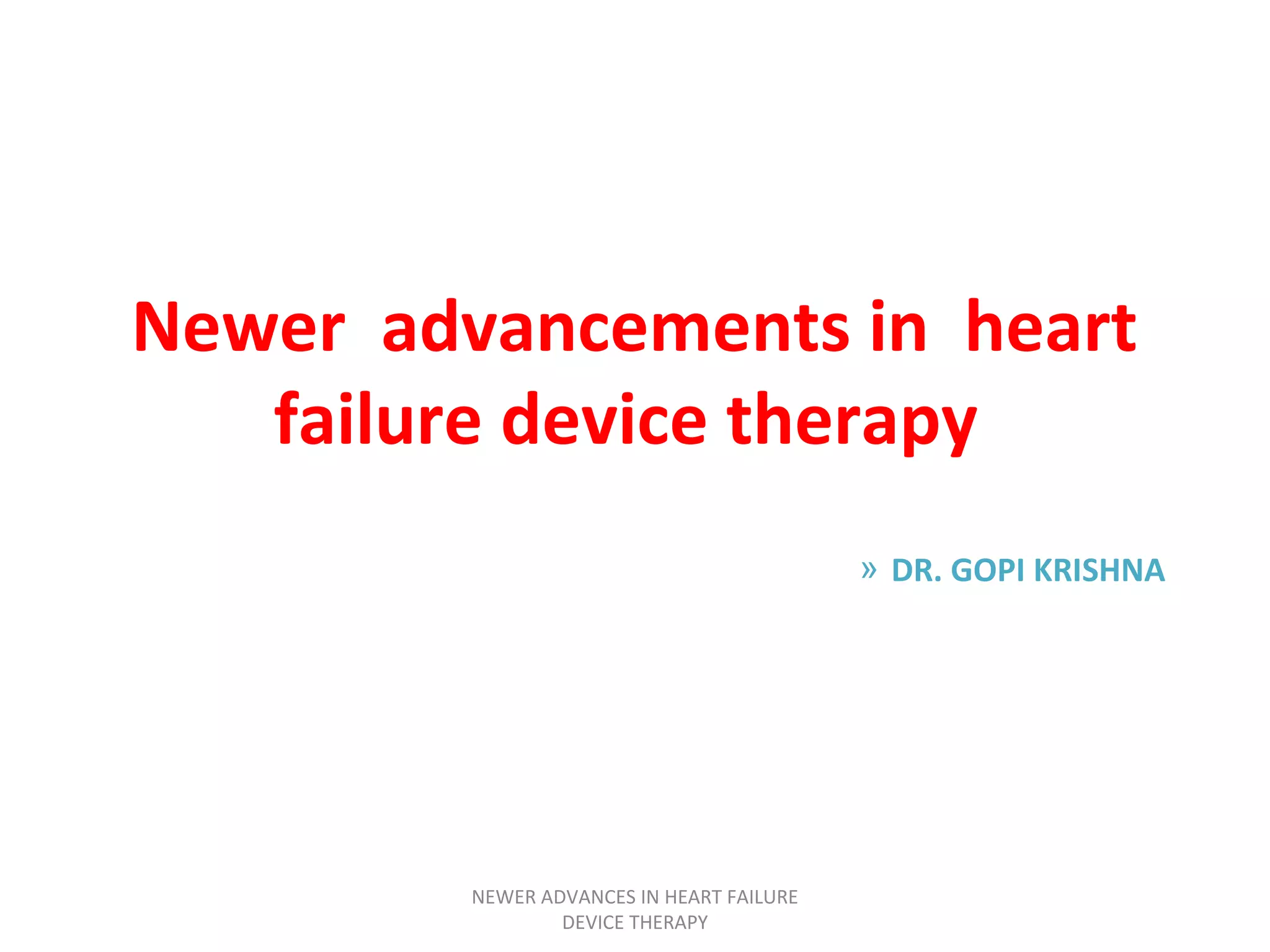 heart failure device therapy | PPT