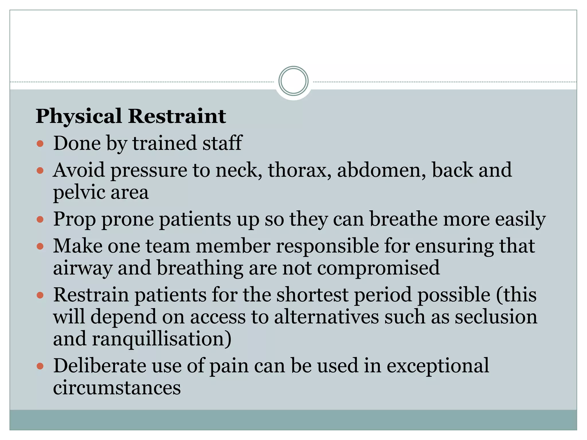ASSESSMENT AND MANAGEMENT of a VIOLENT PATIENT in a GENERAL WARD | PPTX