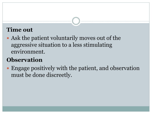 ASSESSMENT AND MANAGEMENT of a VIOLENT PATIENT in a GENERAL WARD | PPTX ...