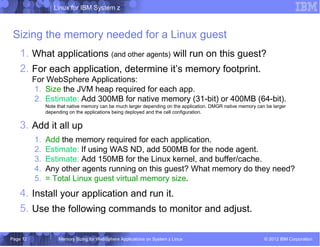 Memory Sizing for WebSphere Applications on System z Linux | PDF