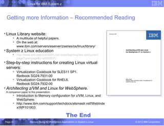 Memory Sizing for WebSphere Applications on System z Linux | PDF