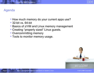 Memory Sizing for WebSphere Applications on System z Linux | PDF
