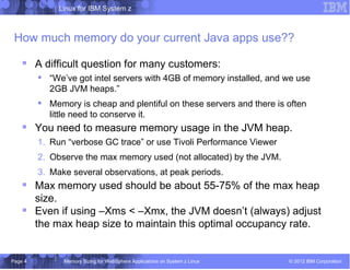 Memory Sizing for WebSphere Applications on System z Linux | PDF