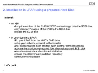 Installation Methods for Linux on System z without Repository Server | PPT