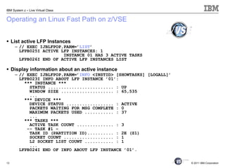 z/VSE Fast Path to Linux on System z | PPT