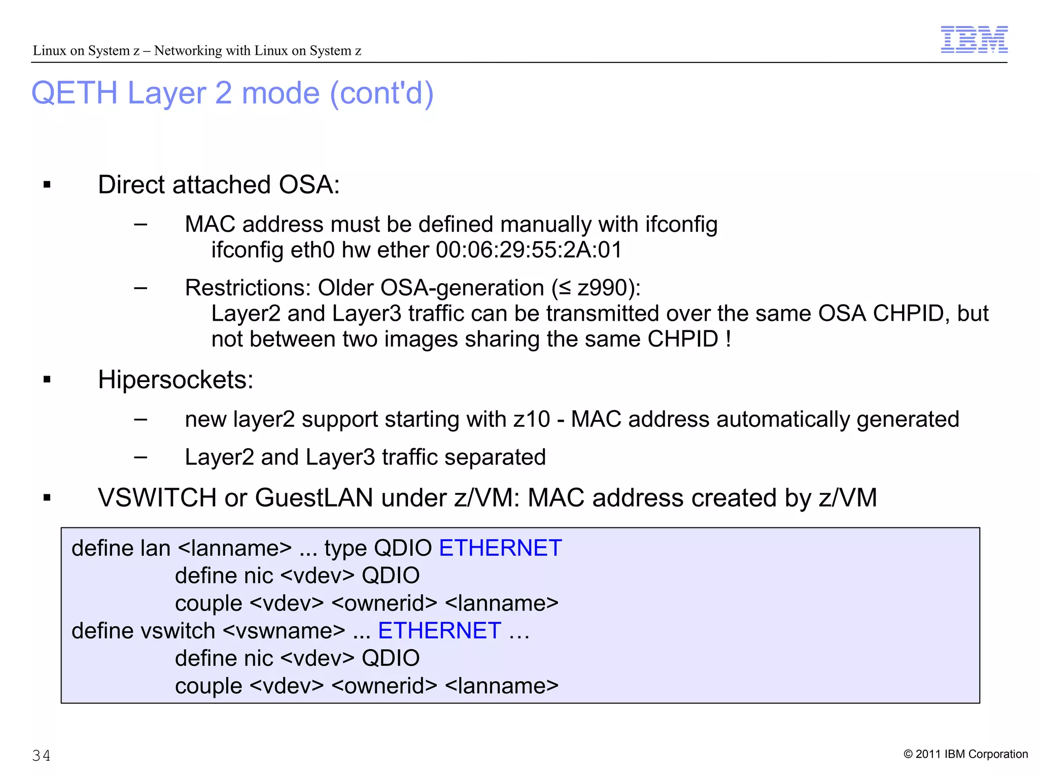 Networking with Linux on System z | PDF