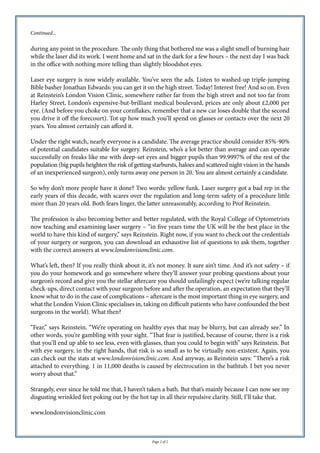 Men's Health Laser Eye Surgery Article | PDF