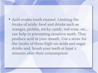 Effective Tips to Take Care of Sensitive Teeth | PPT