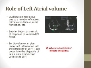 LV diastolic filling patterns – normal and impaired relaxation ...