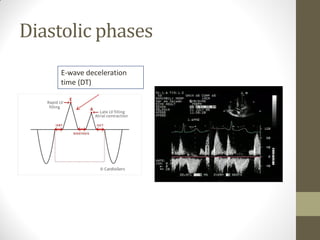 LV diastolic filling patterns – normal and impaired relaxation ...