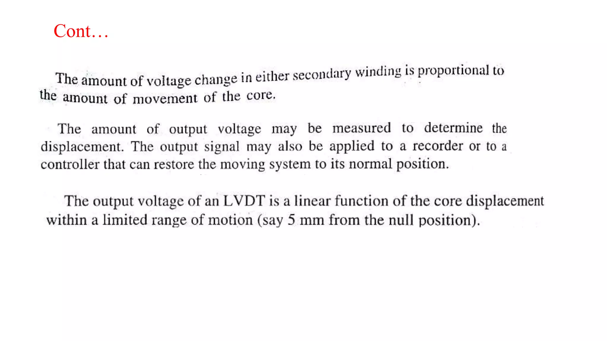Linear Variable Differential Transducer Lvdt Pptx