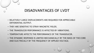Linear Variable Differential Transducer | LVDT | PPTX