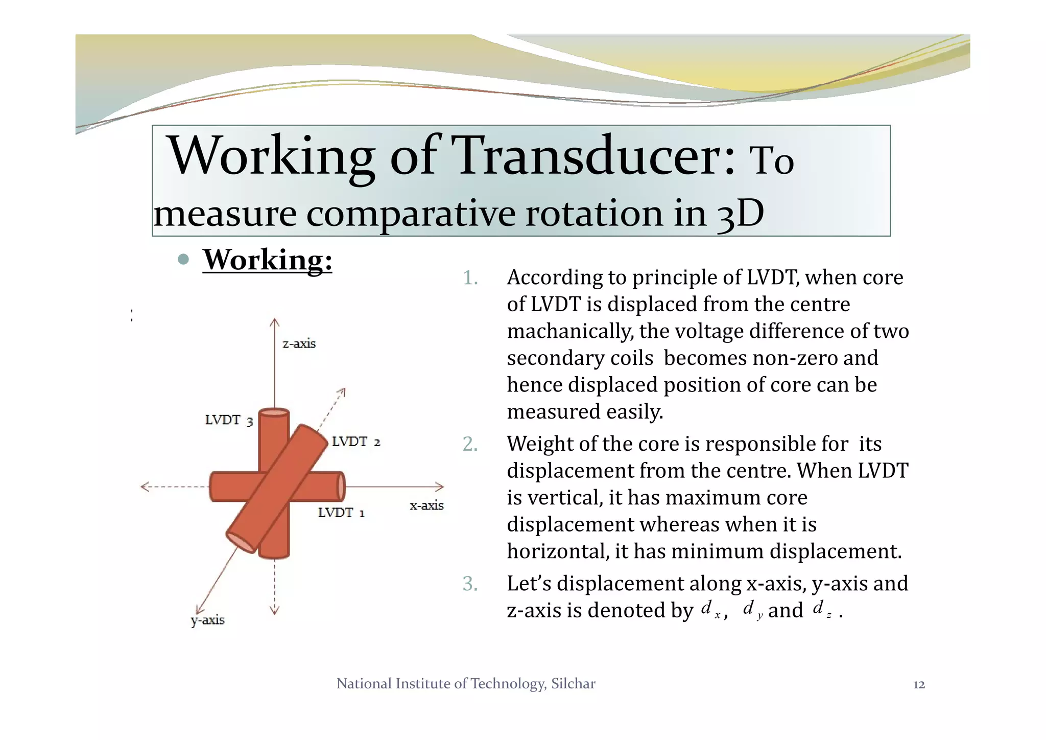 Design Of Transducer To Measure Comparative Rotation In 3d Using Lvdt Pdf