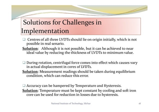 Design Of Transducer To Measure Comparative Rotation In 3d Using Lvdt Ppt