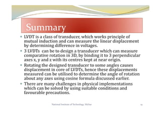 Design of Transducer to measure comparative rotation in 3D using LVDT | PDF