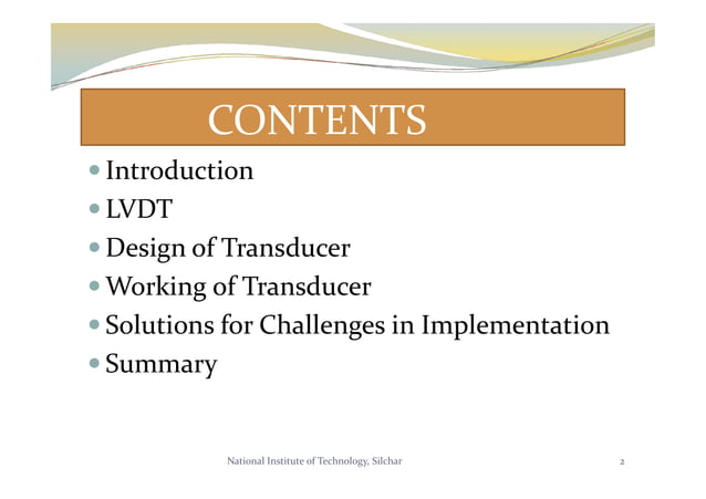 Design of Transducer to measure comparative rotation in 3D using LVDT | PPT