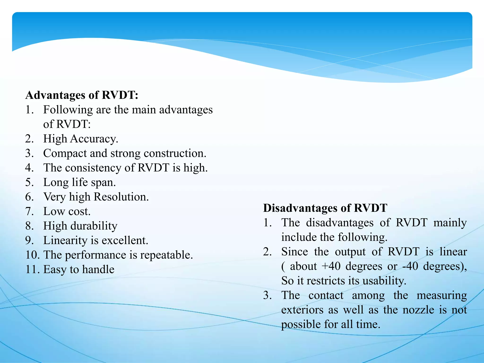 INTRODUCTION TO LVDT,RVDT and Potentiometer | PPTX