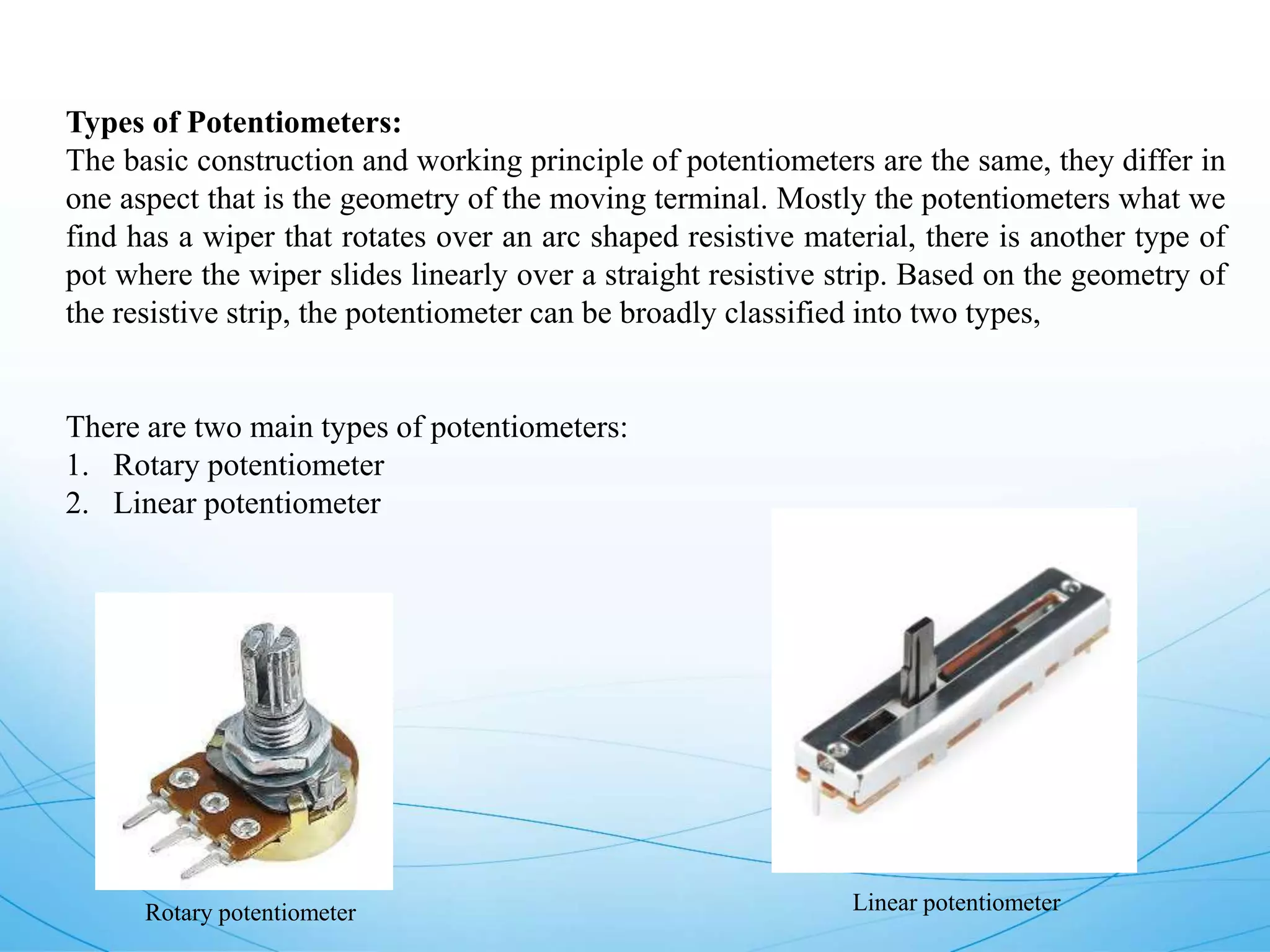 INTRODUCTION TO LVDT,RVDT and Potentiometer | PPTX