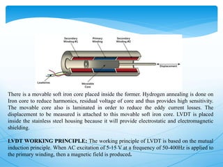 INTRODUCTION TO LVDT,RVDT and Potentiometer | PPTX