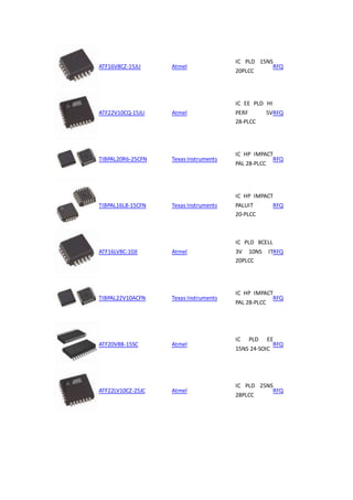 Embedded - PLDs (Programmable Logic Device) -Integrated Circuits (ICs ...