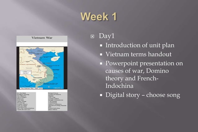 Vietnam War Unit Plan | PPTX | Education