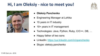 Technical Overwiev (Олексій Панченко) | PPTX