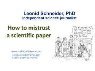 How to mistrust a scientific paper | PPT