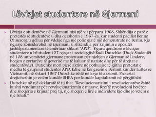 Lëvizjet studentore të vitit 1968 në europë | PPTX