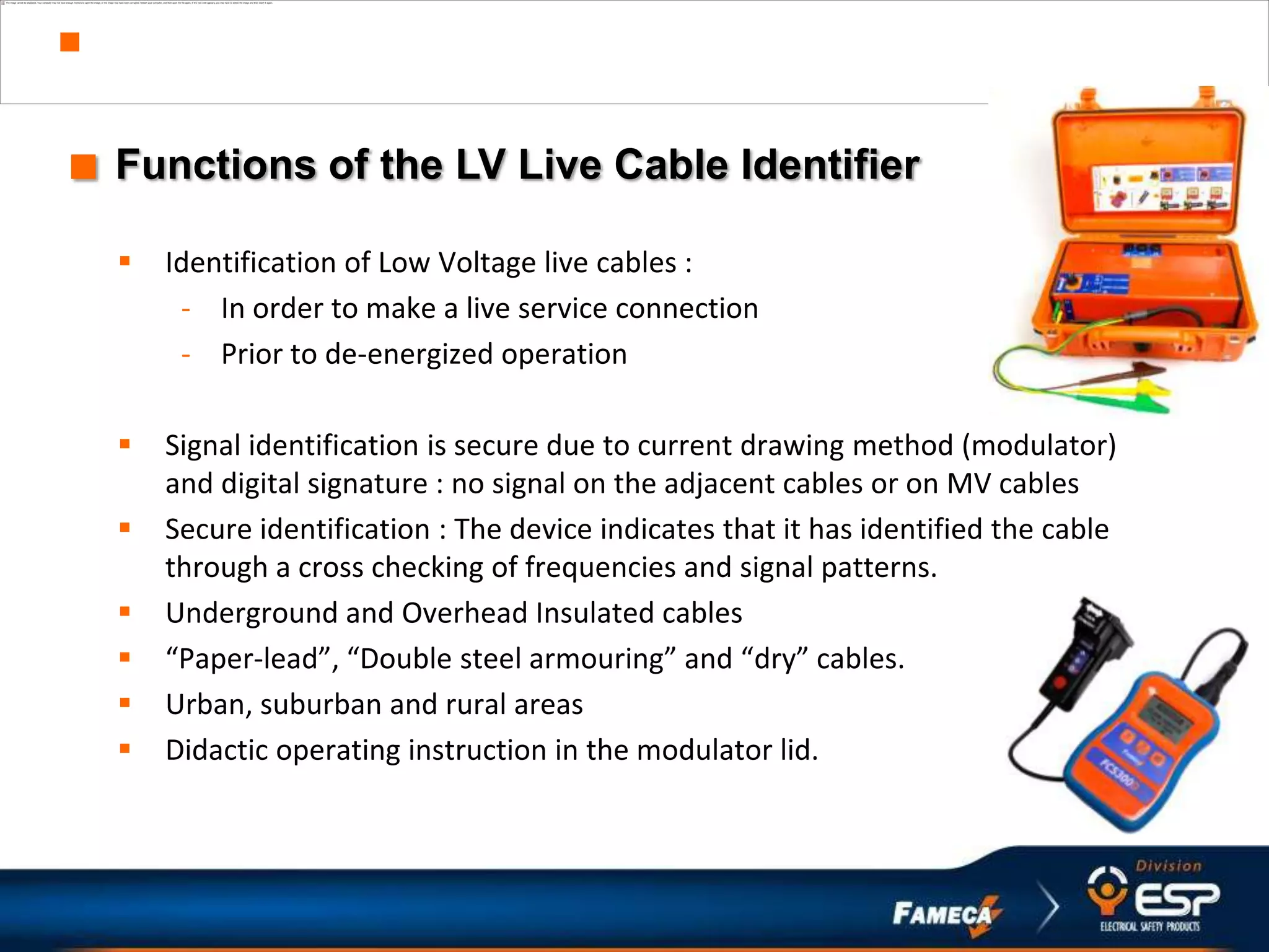 LV live cable identifier | PPTX