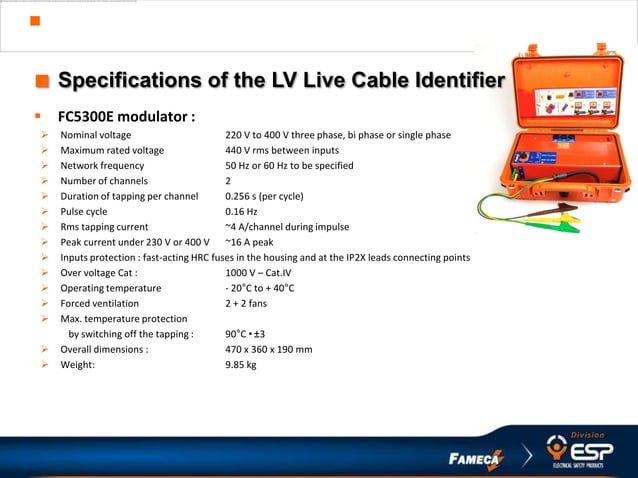 LV live cable identifier | PPTX