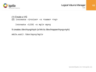Logical Volume Manager. An Introduction | ODP